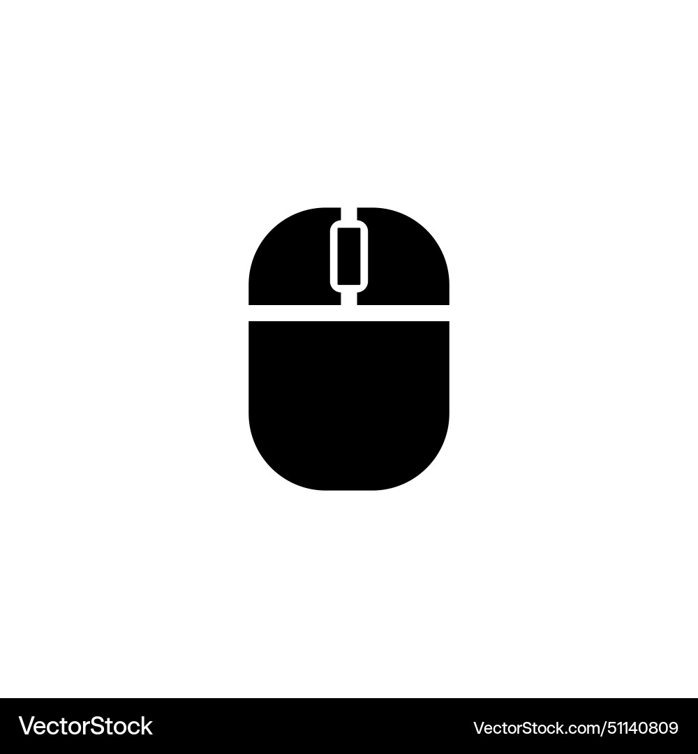 An electric black computer mouse icon displayed Vector Image
