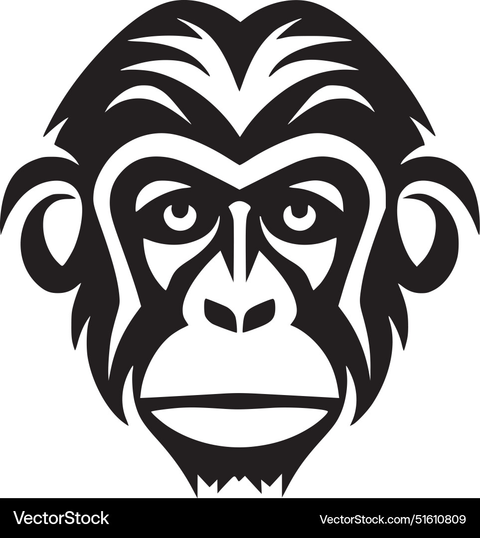 Chimpanzee - high quality logo ideal Royalty Free Vector