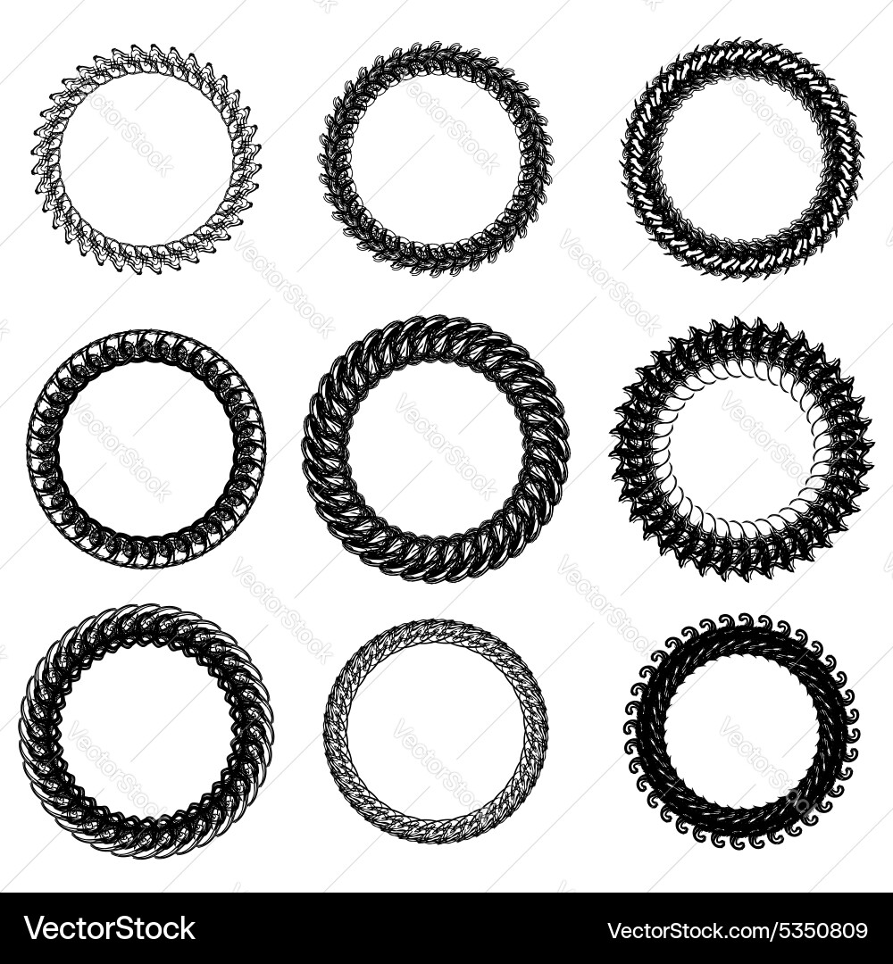 Circle frames Royalty Free Vector Image - VectorStock