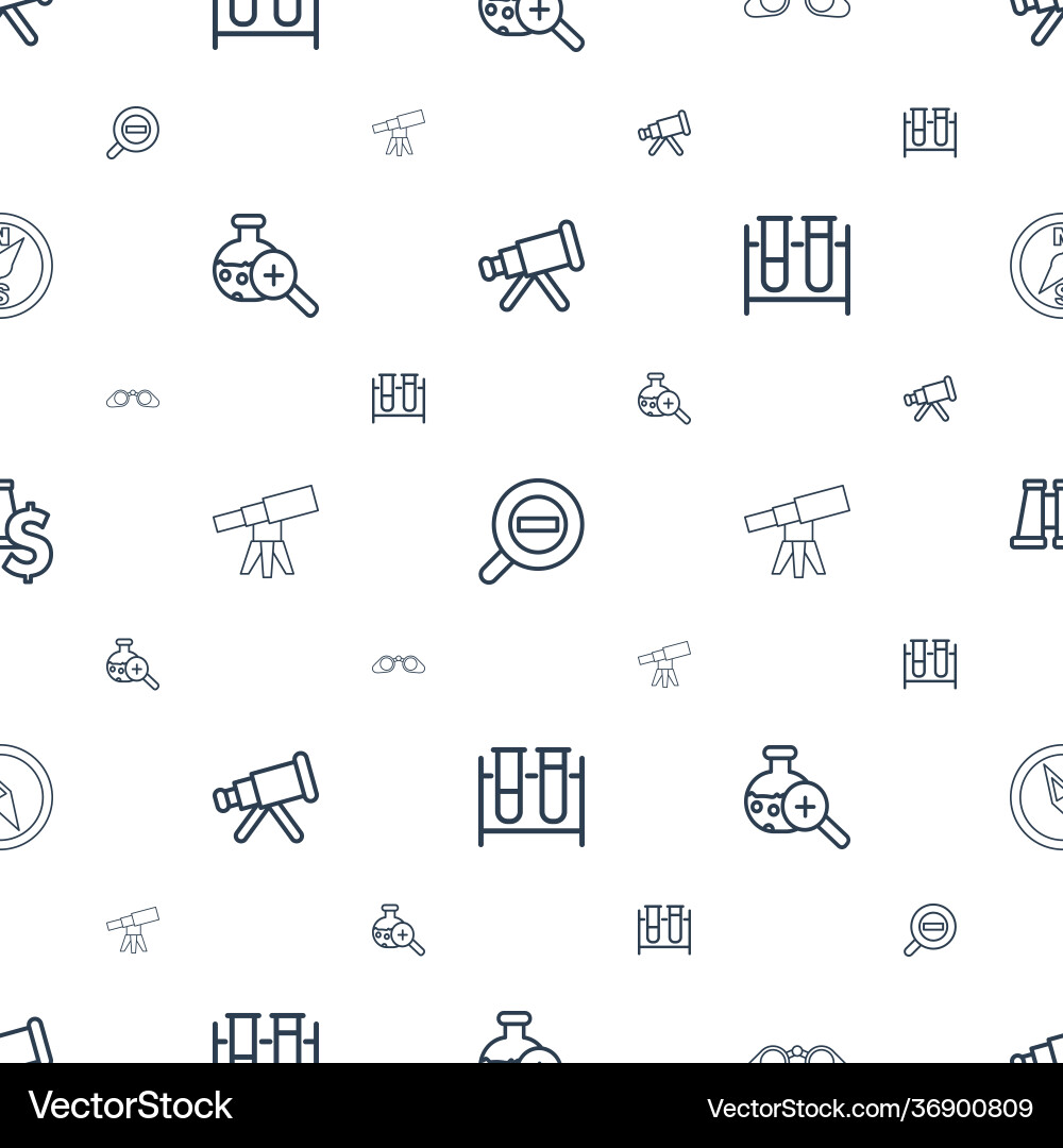 Discovery Icons Muster nahtlos weiß Hintergrund Vektorbild