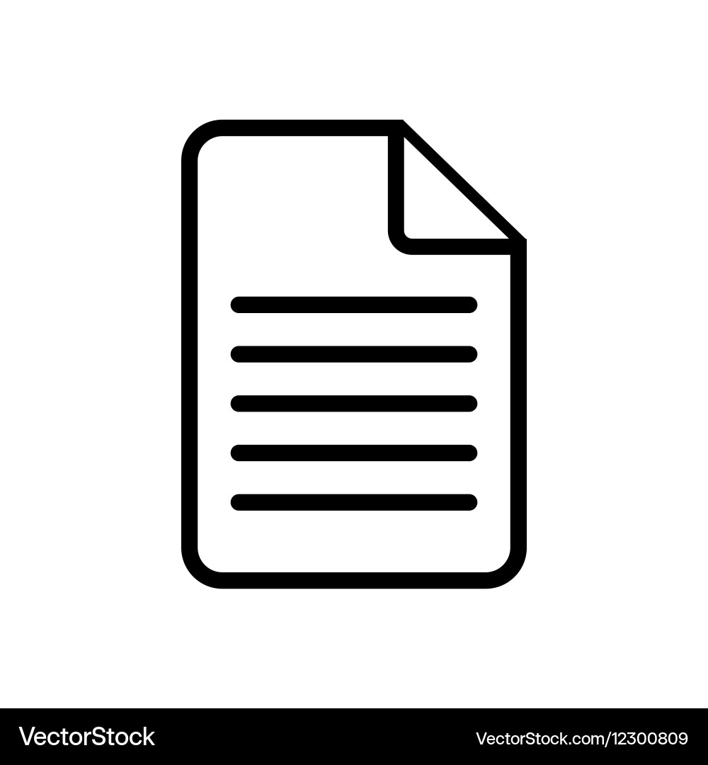 Document icon on white Royalty Free Vector Image