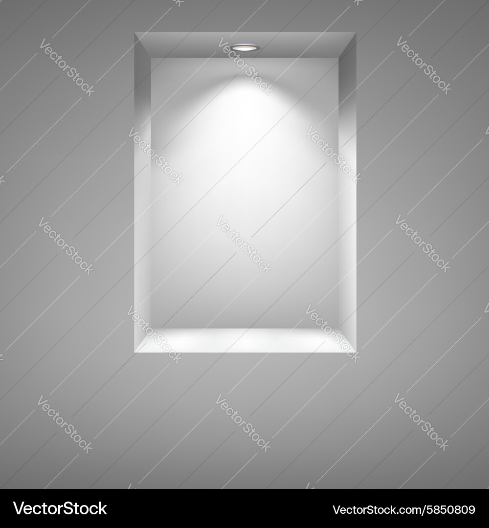Gray Display Niche Royalty Free Vector Image - VectorStock