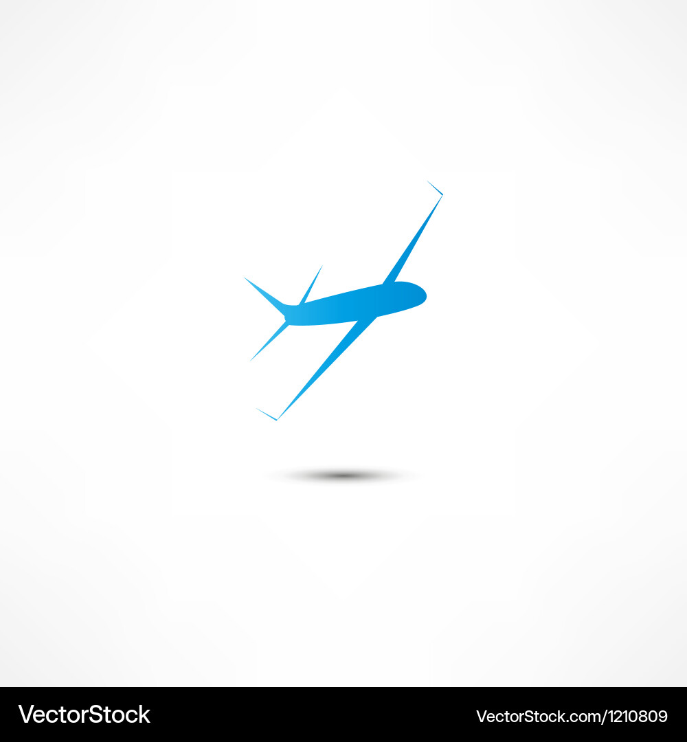 Modern Airplane Icon Royalty Free Vector Image