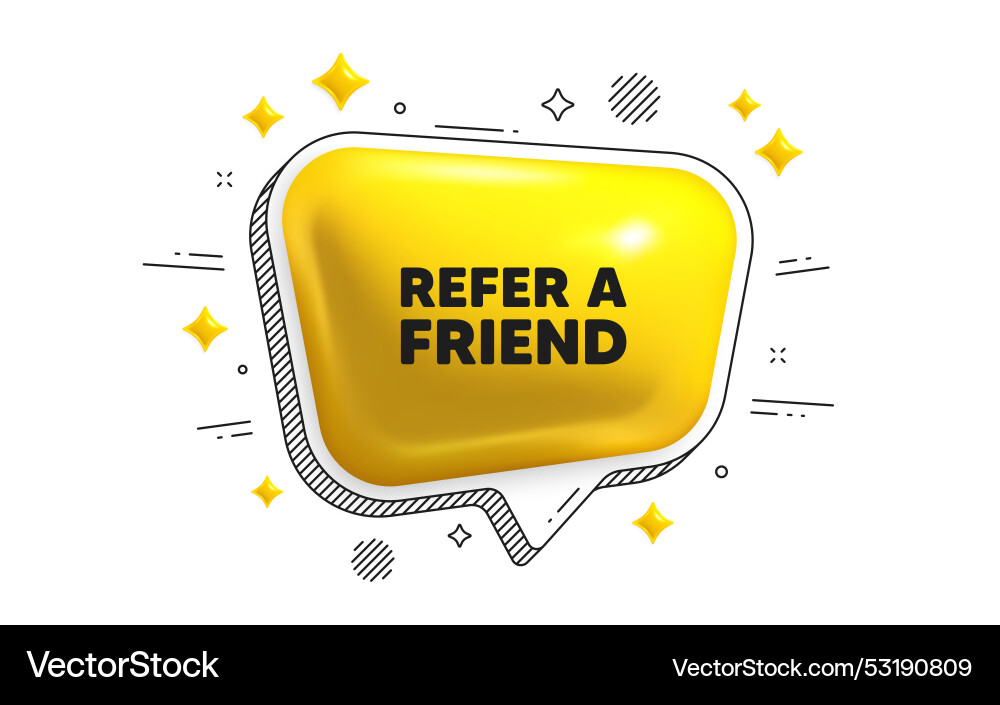 Refer a friend symbol referral program sign chat Vector Image