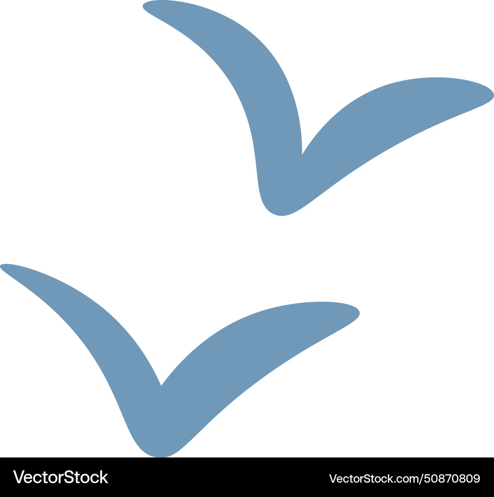 Seagull birds doodle Royalty Free Vector Image