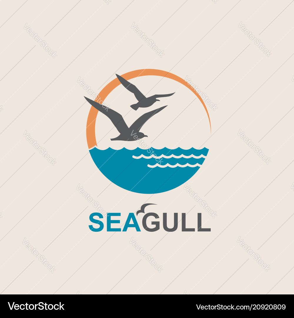 Seagull logo design Royalty Free Vector Image - VectorStock