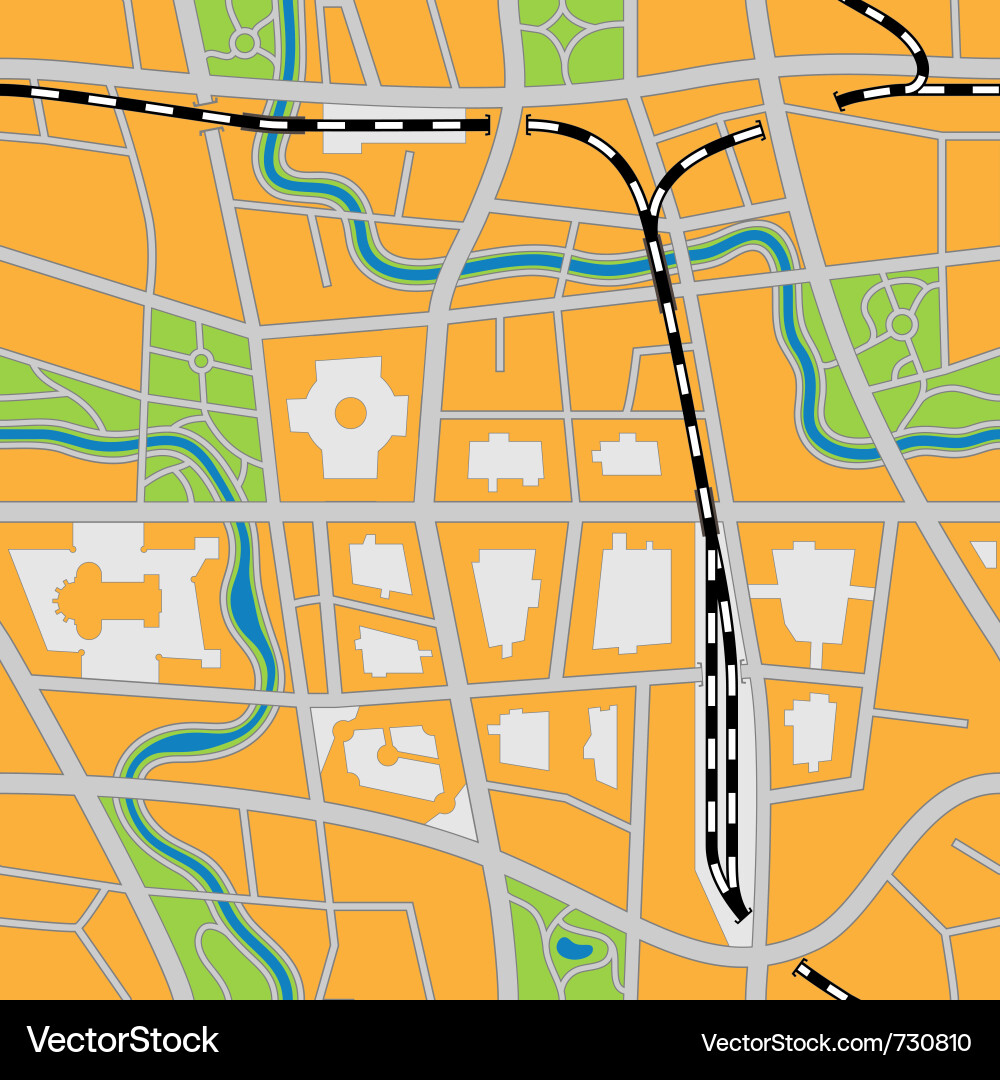 City Map Plan View Royalty Free Vector Image - VectorStock
