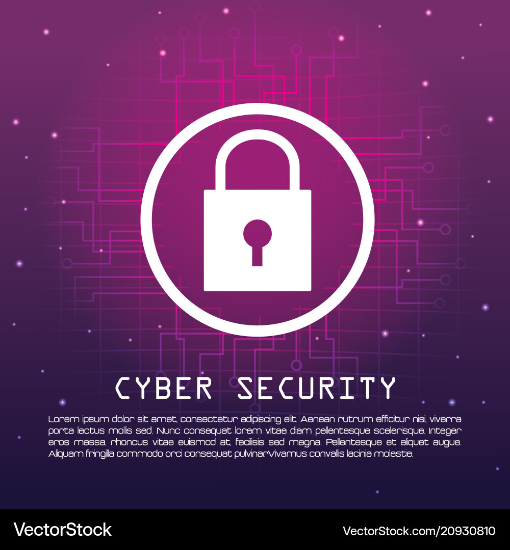 Cyber Security Banner Konzept Lizenzfreies Vektorbild