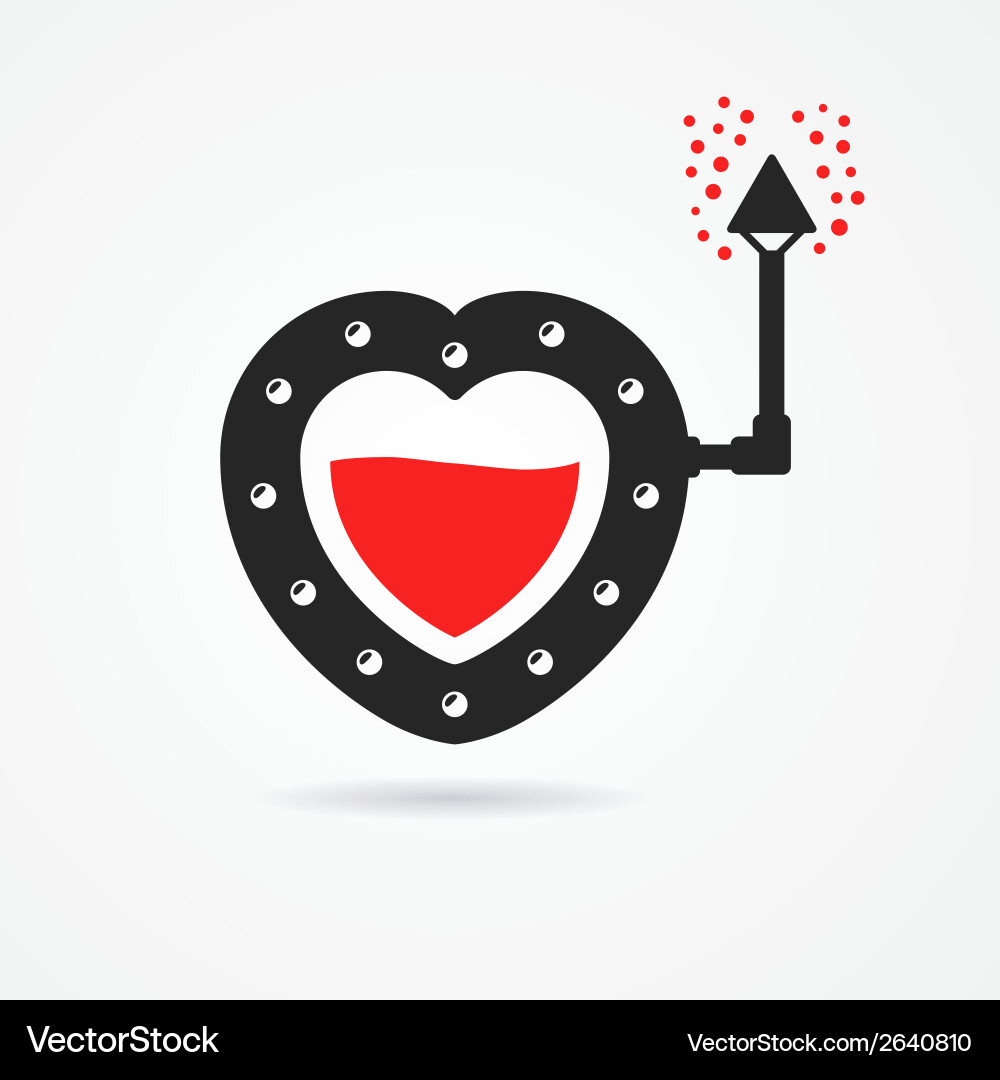 Das Herz der Liebe Lizenzfreies Vektorbild - VectorStock
