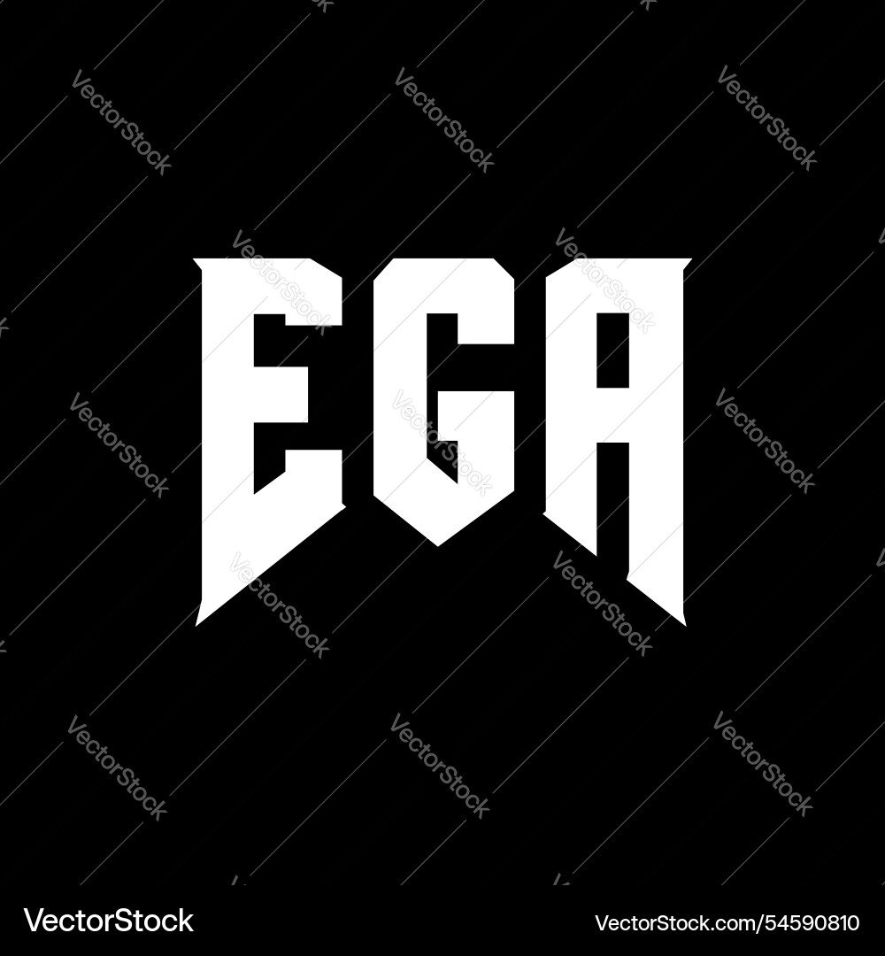 Ega letter logo design for technology company Vector Image