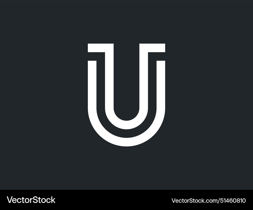 Initial u letter logo design Royalty Free Vector Image