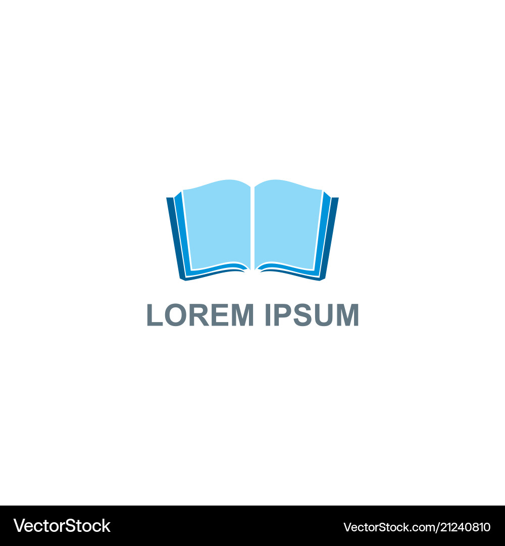 Open book knowledge logo Royalty Free Vector Image