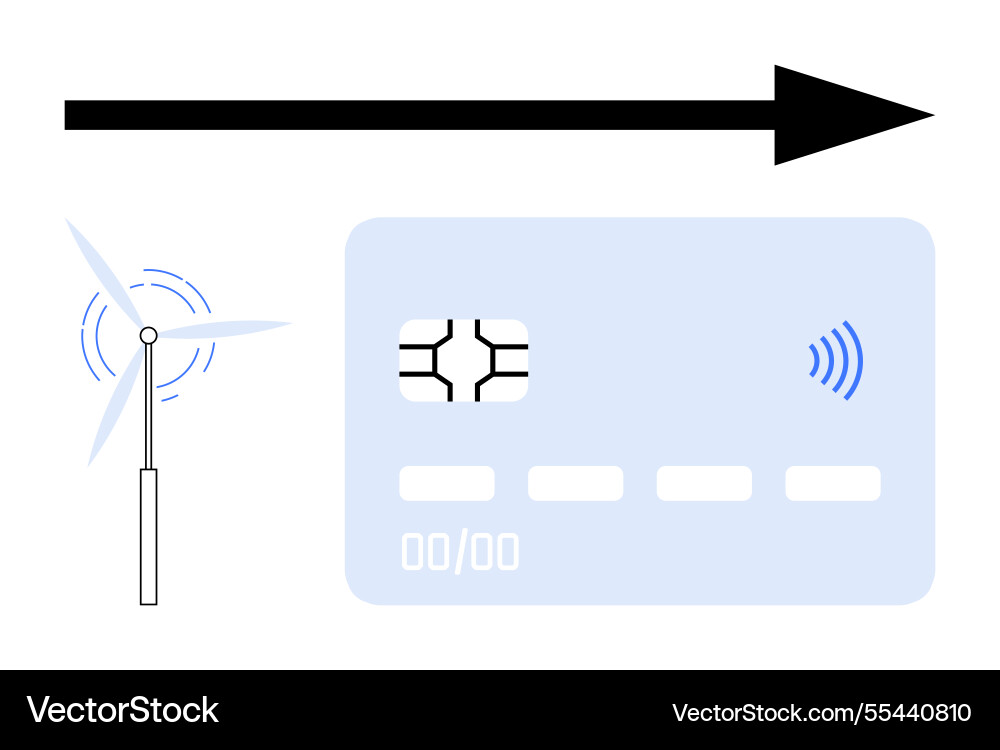 Renewable energy integration with contactless Vector Image