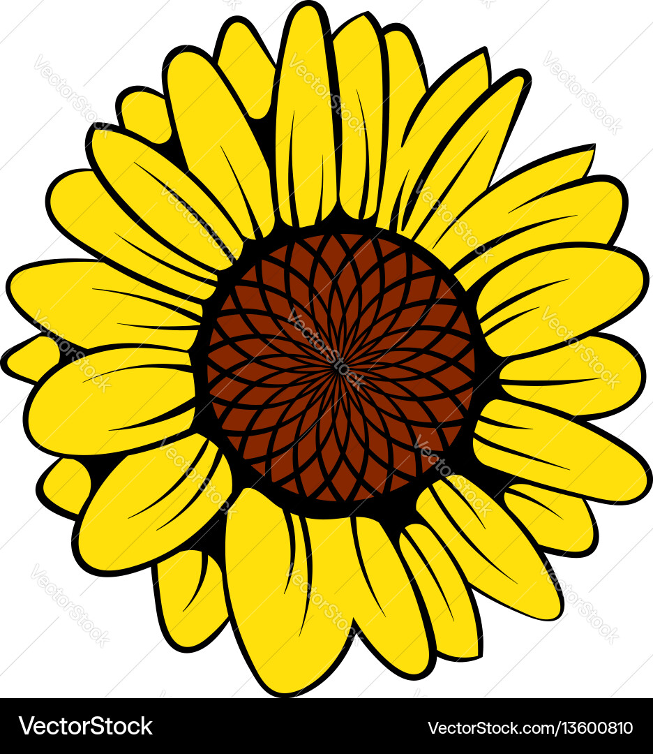 Sunflower icon cartoon Royalty Free Vector Image
