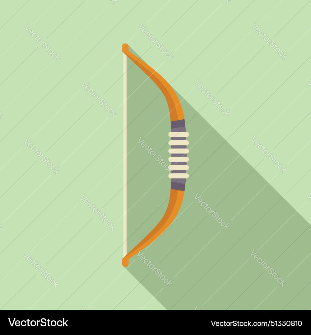 Traditional archery bow on green background Vector Image