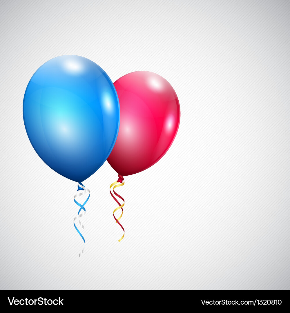 Two balloons Royalty Free Vector Image - VectorStock