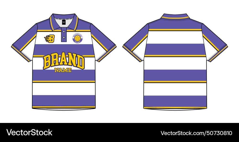 Vintage jersey collar shirt retro style Royalty Free Vector
