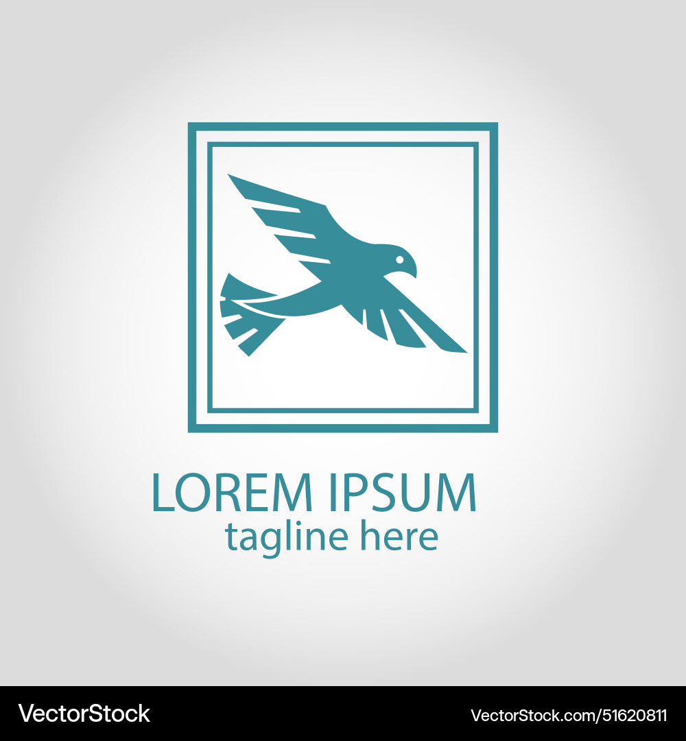 Abstract bird logo design concept isolated Vector Image