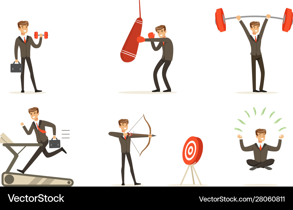 Achievements and different actions of a successful