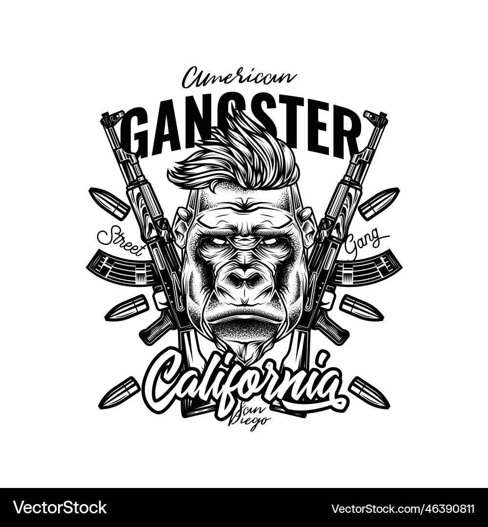 Angry gorilla Royalty Free Vector Image - VectorStock