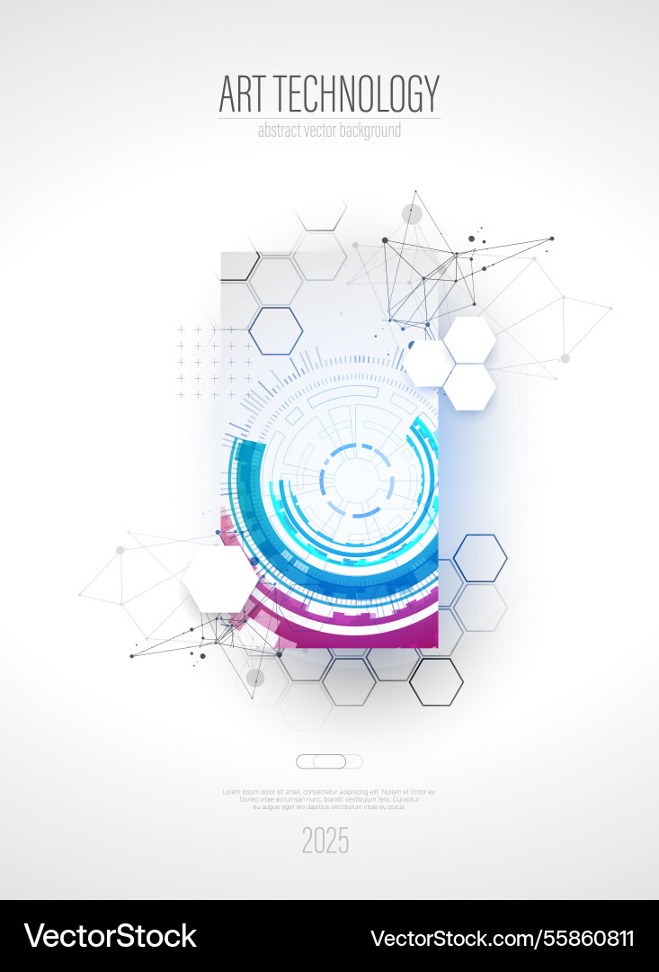 Modern technology design for posters page layout Vector Image