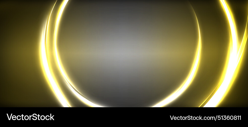 Neon glowing circle rays light round lines Vector Image