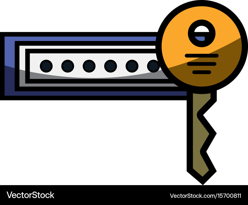 Password key to security and protection symbol Vector Image