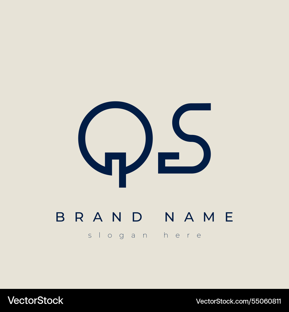 Qs alphabet letter icon logo Royalty Free Vector Image