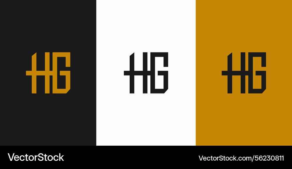 Simple and modern hg logo design Royalty Free Vector Image