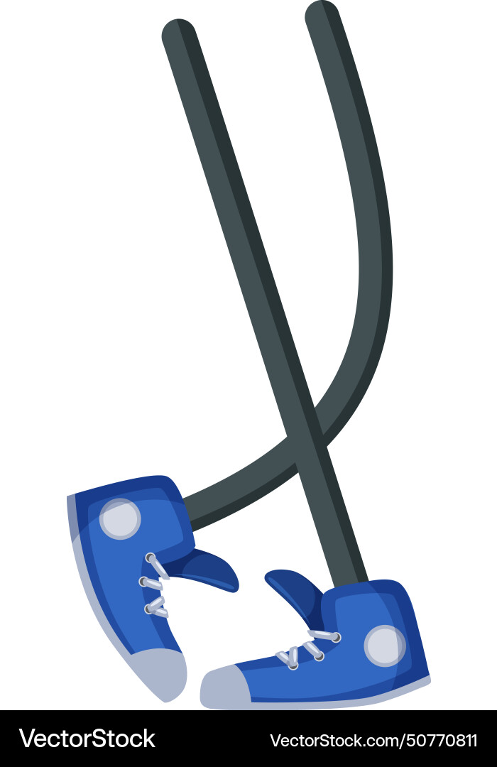 Standing legs in funny pose cartoon character Vector Image