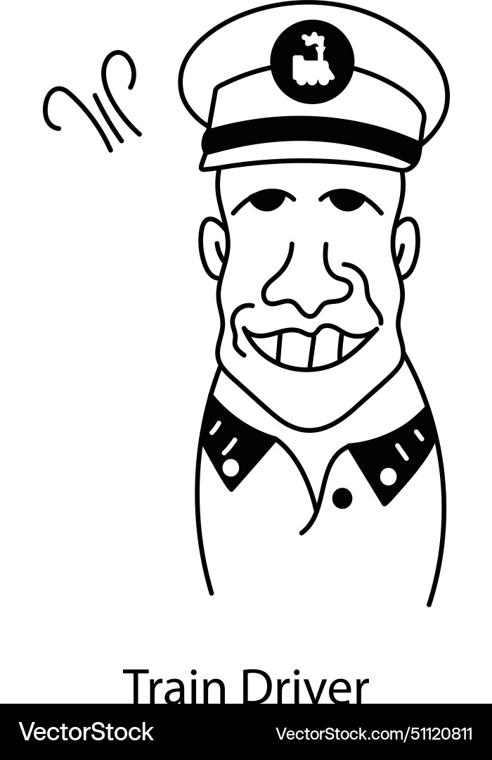 Train driver Royalty Free Vector Image - VectorStock
