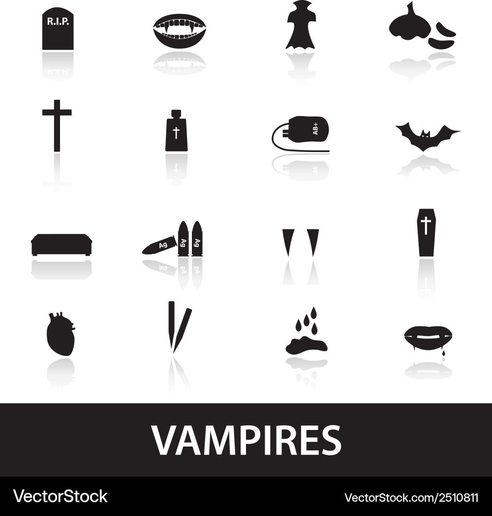 Vampire icons eps10 Royalty Free Vector Image - VectorStock