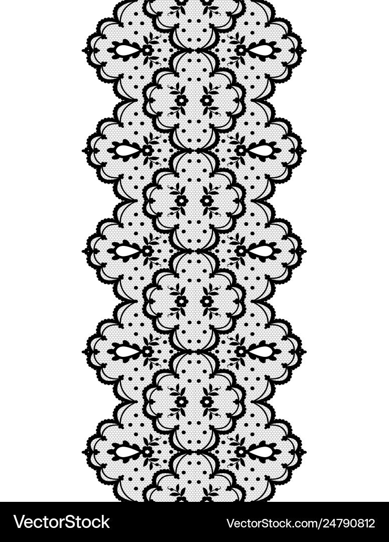 Black lace ribbon Royalty Free Vector Image - VectorStock