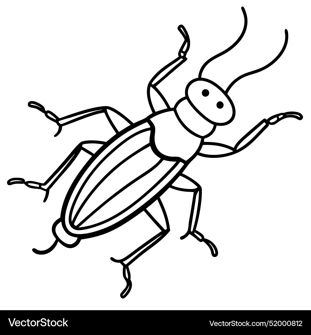 Click beetle bug runs icon Royalty Free Vector Image