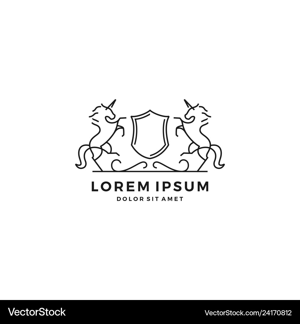 Horse crest logo Royalty Free Vector Image - VectorStock