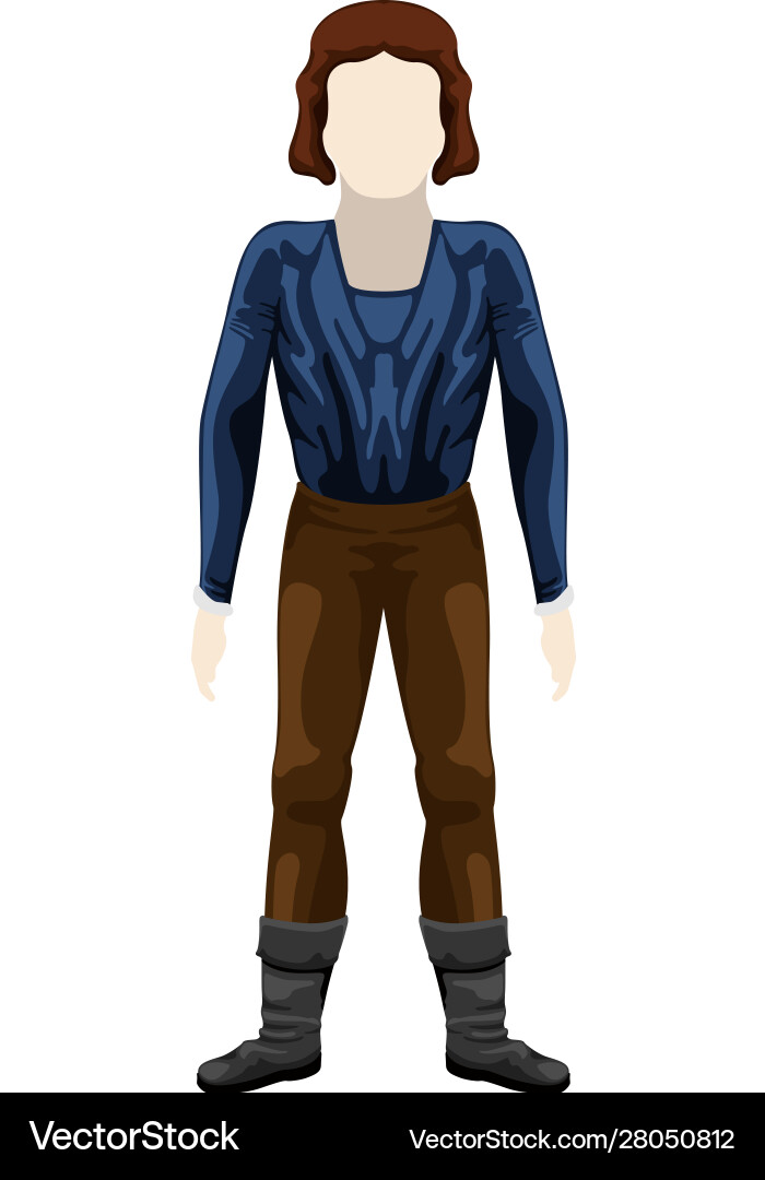 Isolated medieval commoner character Royalty Free Vector