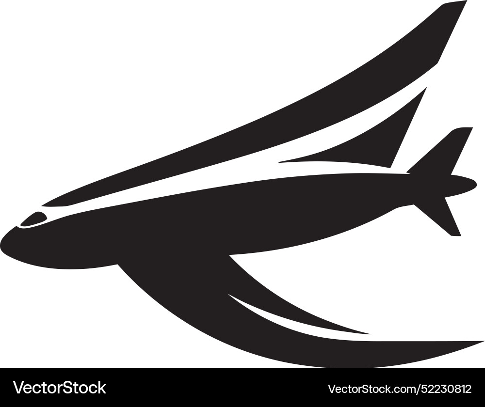 Jetplane speed brakes slowing down at high Vector Image