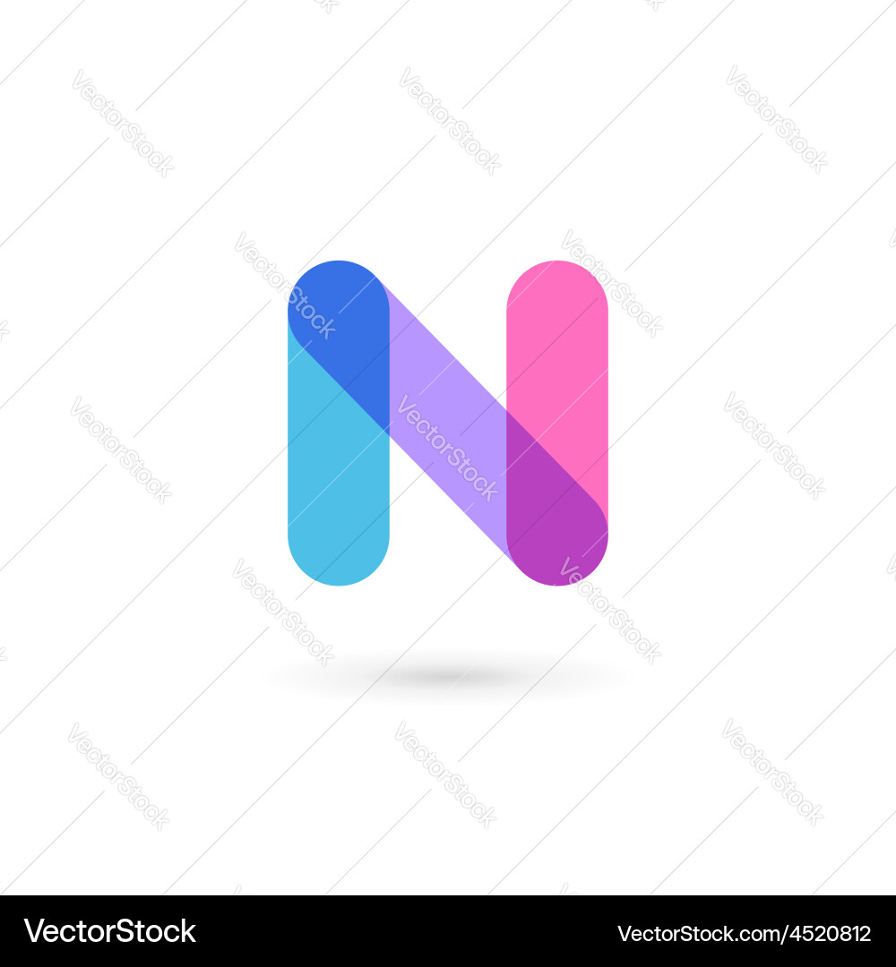 Letter n logo icon design template elements Vector Image