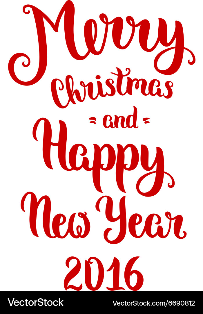 Merry christmas lettering Royalty Free Vector Image