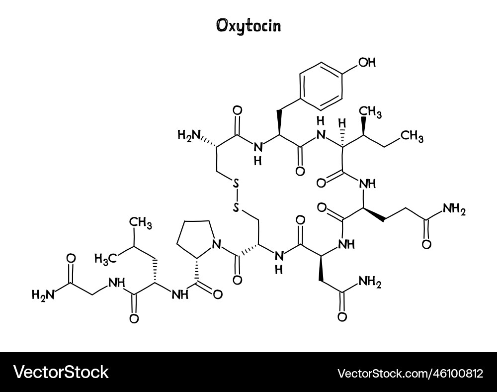 Oxytocin structural formula of molecular structure