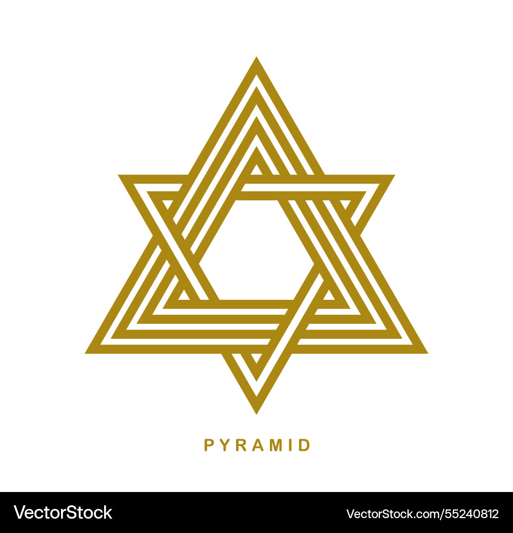 Triangle linear symbol isolated on white Vector Image