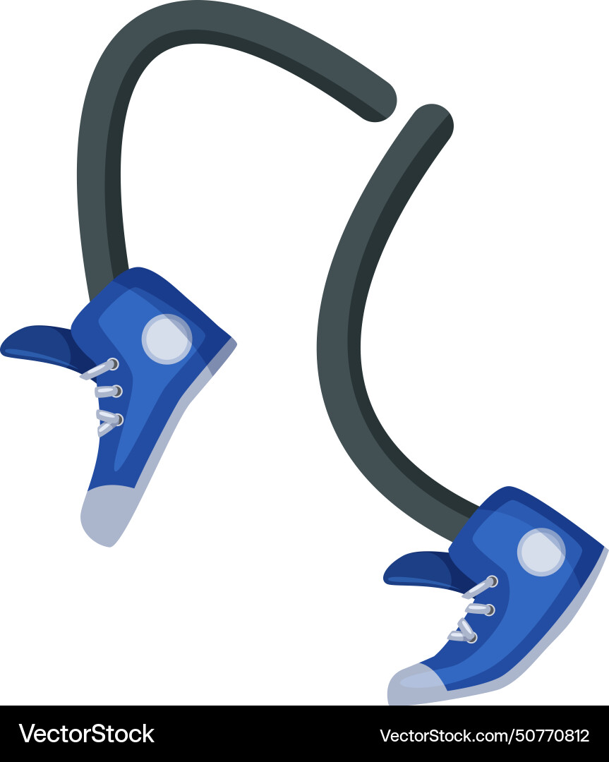 Walking legs in funny pose comic mascot feet Vector Image