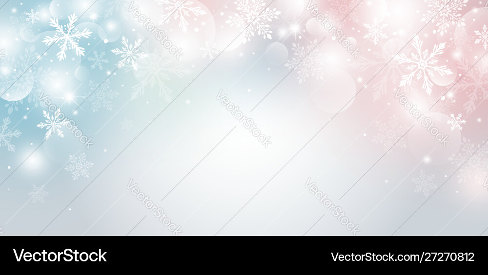 Winter Snowflake Bokeh Background Royalty Free Vector Image