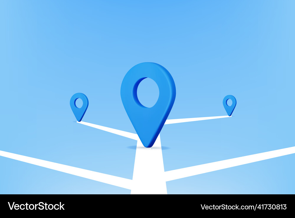 3d map pins Royalty Free Vector Image - VectorStock