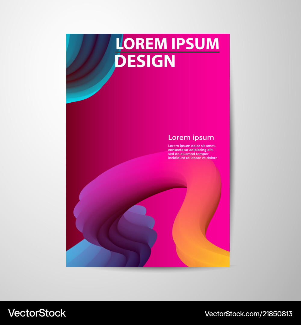 Abstract brochure gradients waves background Vector Image