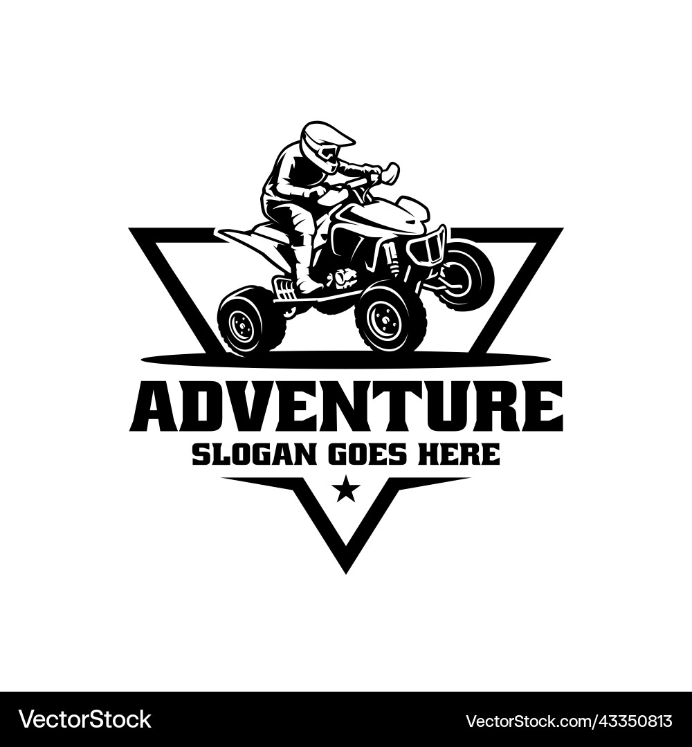 Atv racing logo Royalty Free Vector Image - VectorStock