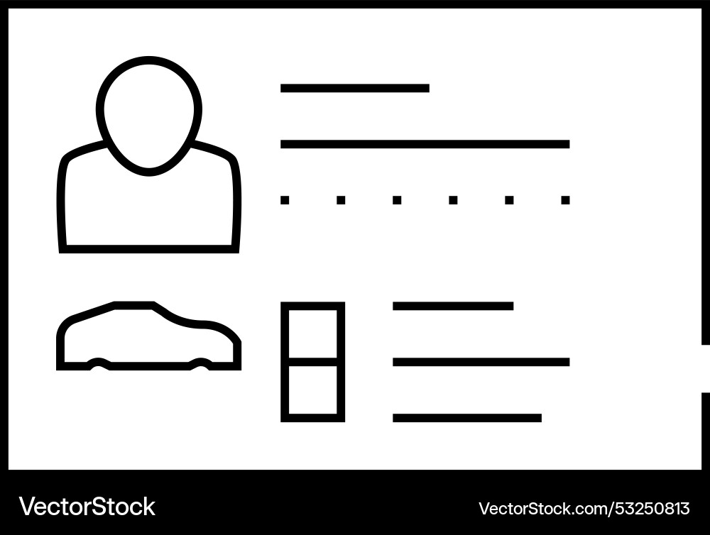 Badge name card line icon Royalty Free Vector Image