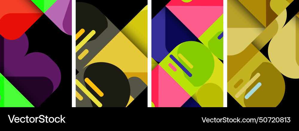 Balance movement geometric backgrounds poster Vector Image