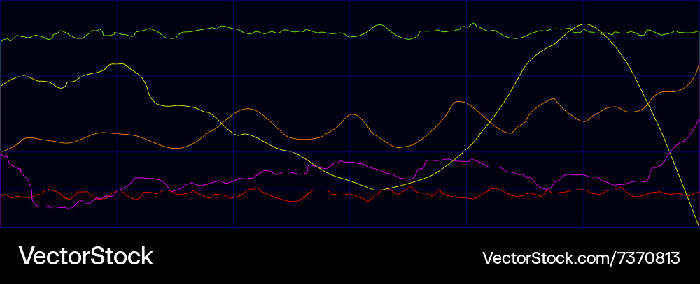 Business flat graph trend chart scheme Royalty Free Vector