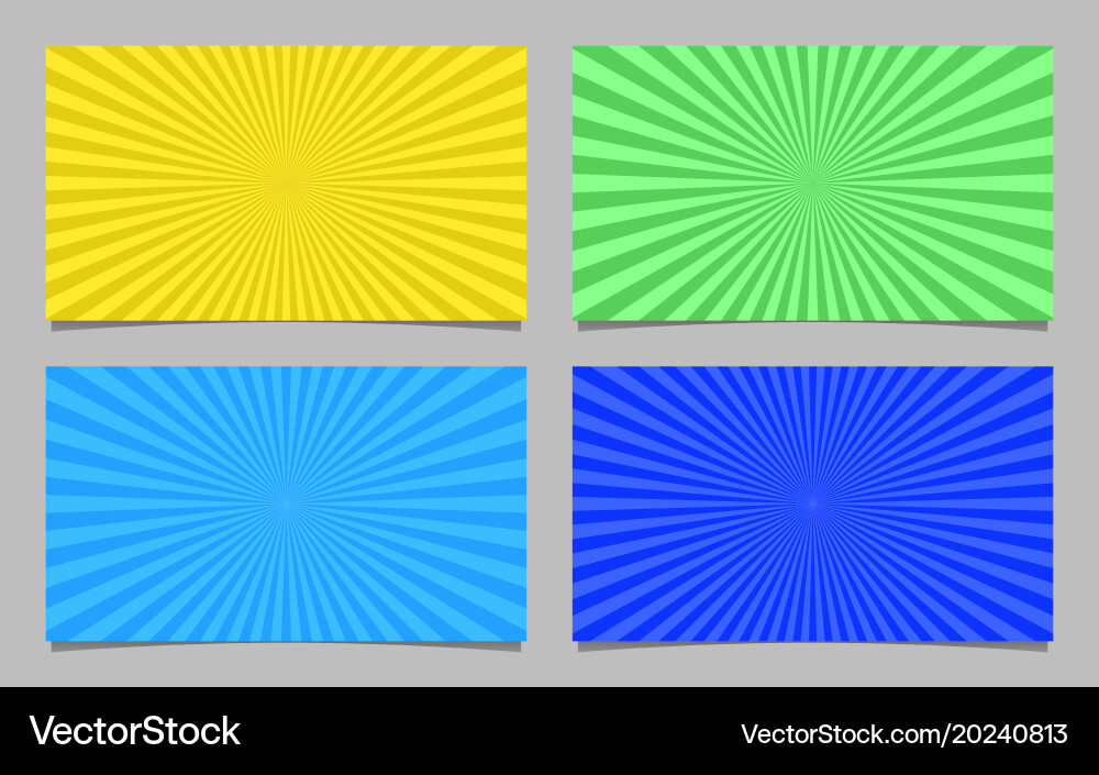 Colored abstract ray burst card background Vector Image